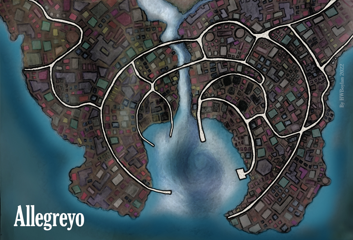 Map: Allegreyo – City on the Bay – Designer Geek